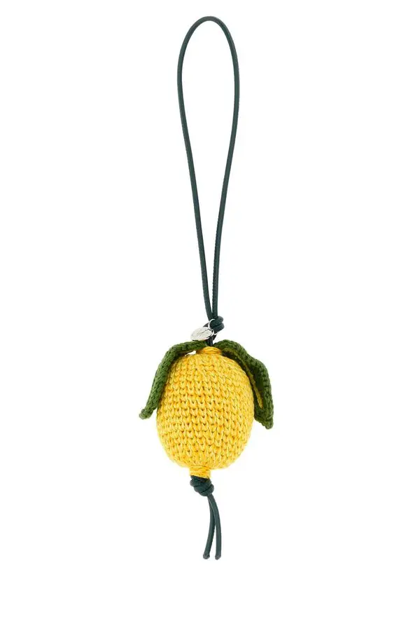 JW Anderson Lemon Crochet Charm Key Ring - Yellow