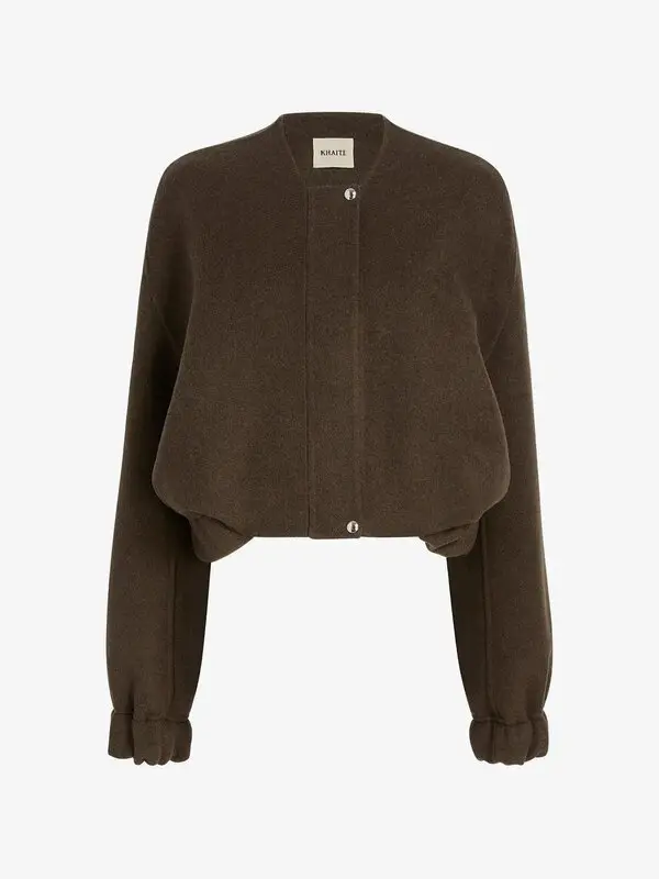 Khaite Reversible Wool Bomber Jacket - Verde