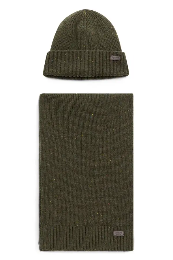 Barbour Winter Beanie And Scarf Set
