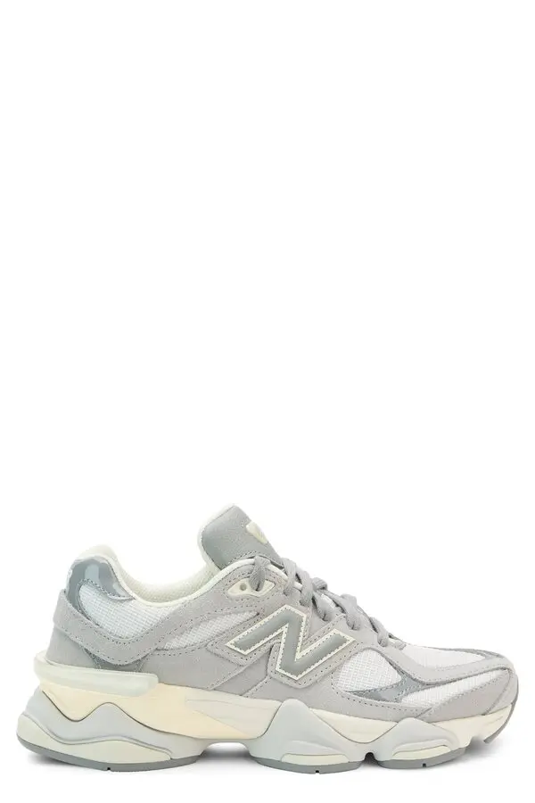NEW BALANCE 9060 Mesh And Suede Sneaker - Grey