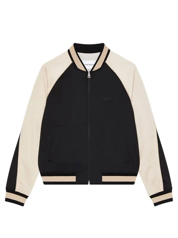 Givenchy Bomber Jacket With Embellished Pearl Signature Back - Nero