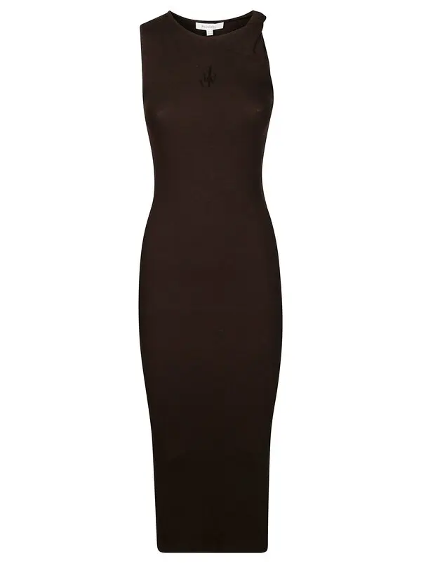 JW Anderson Twisted Strap Cotton Dress - Marrone