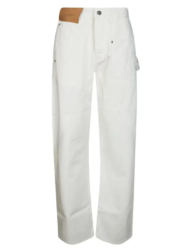JW Anderson Twisted Workwear Jeans For - Bianco