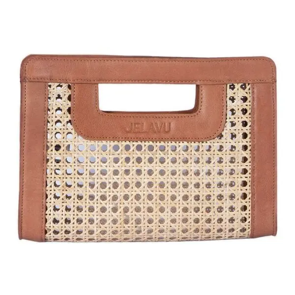 JELAVU Delmare Tan Clutch Bag