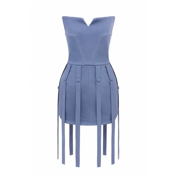 KHRIS K Denim Mini Dress