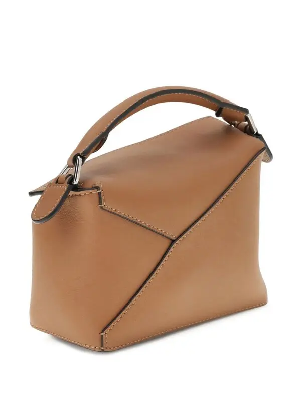 Loewe Puzzle Edge Mini Leather Handbag - Brown