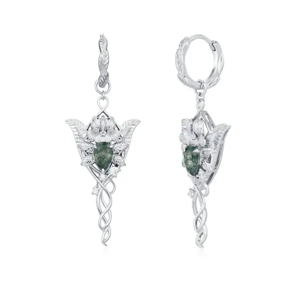 AZURA JEWELRY NEW YORK Evenfall Star Drop Earrings - Silver