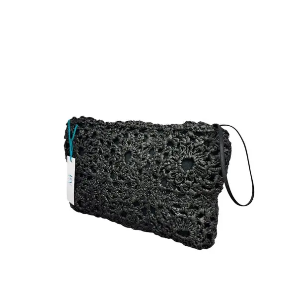 PERLAVERA Raffia Handcrafted Clutch