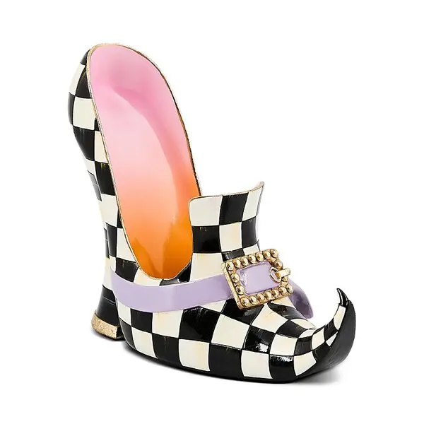 MACKENZIE-CHILDS Trick Or Treat Witch's Shoe Figurine