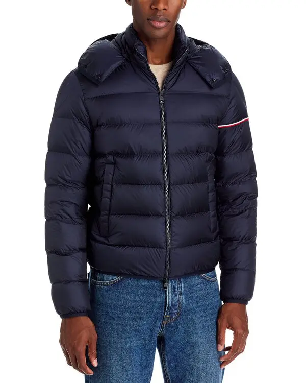 Moncler Ravenlock Hooded Short Down Jacket - Dark Blue