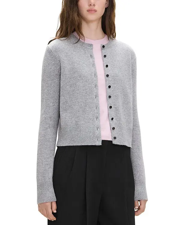 Theory Cashmere Crewneck Cardigan - Husky