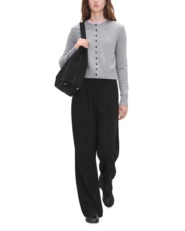 Theory Cashmere Crewneck Cardigan - Husky