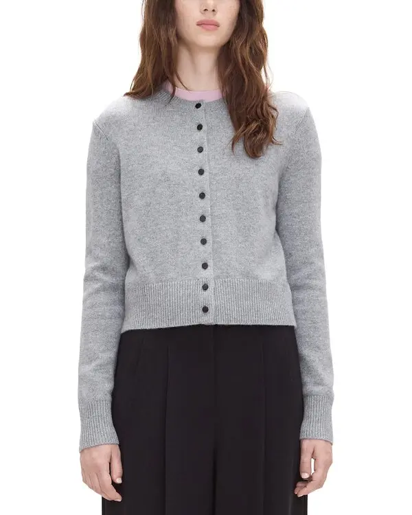 Theory Cashmere Crewneck Cardigan - Husky