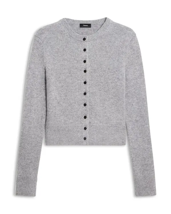 Theory Cashmere Crewneck Cardigan - Husky