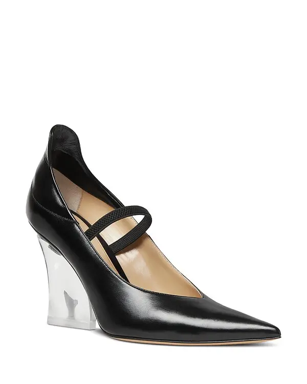 Fendi Transparent Heel Pointed Toe Pumps