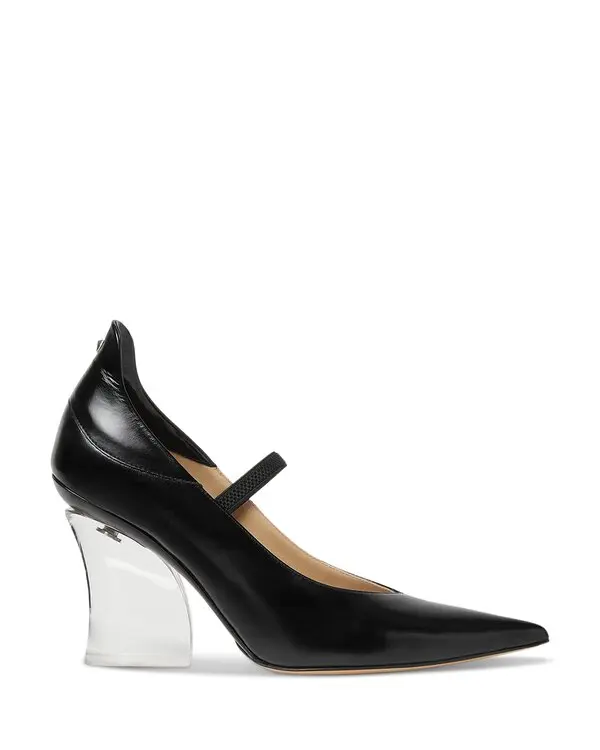 Fendi Transparent Heel Pointed Toe Pumps