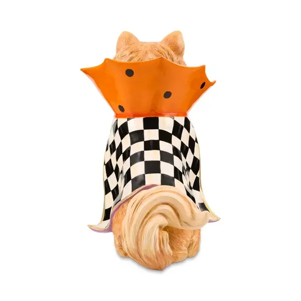 MACKENZIE-CHILDS Trick Or Treat Pomeranian Dog Figurine
