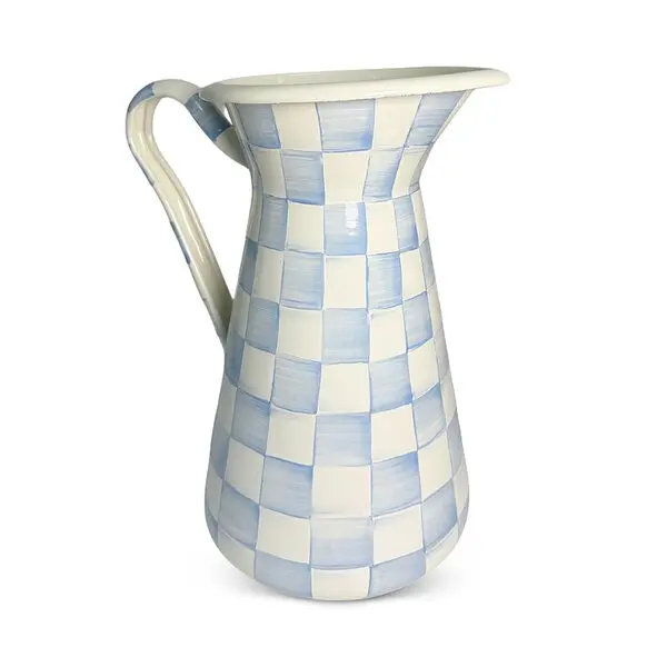 MACKENZIE-CHILDS Check Large Pitcher - Sky