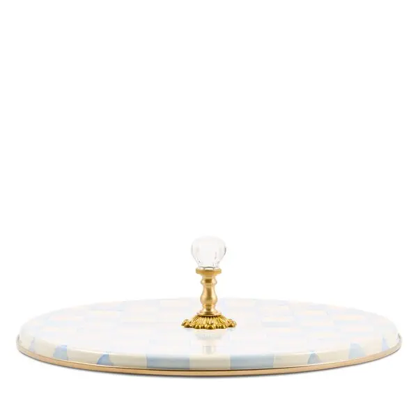 MACKENZIE-CHILDS Check Cheese Course Tray - Sky