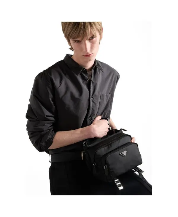 Prada Re-nylon And Leather Shoulder Bag