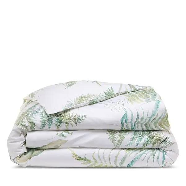 SCHLOSSBERG Jaro Blanc Leaf Print Duvet Cover, King - White