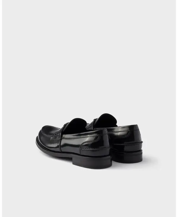 Prada Brushed Leather Loafers
