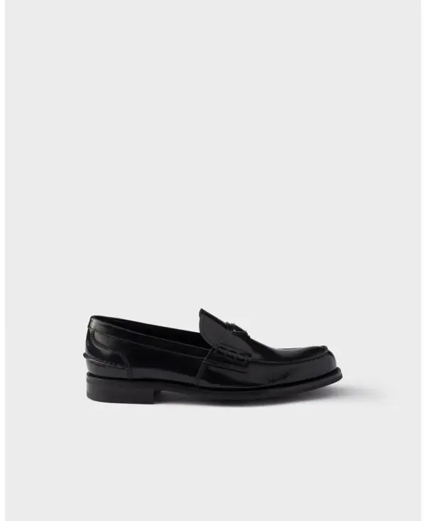 Prada Brushed Leather Loafers
