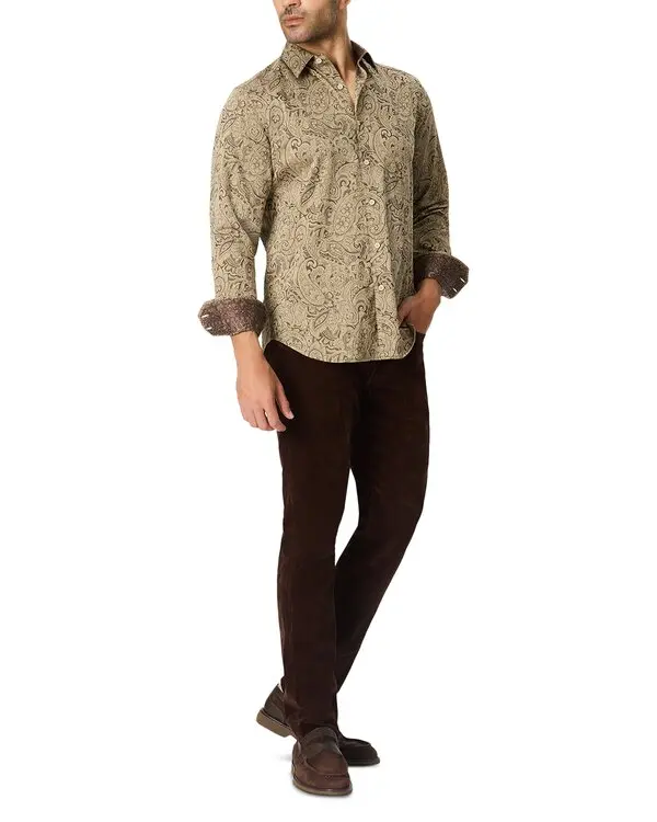 Robert Graham Hudson Paisley Cotton Blend Woven Shirt
