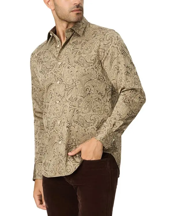 Robert Graham Hudson Paisley Cotton Blend Woven Shirt