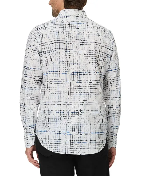 Robert Graham Webster Slim Floral Check Woven Cotton Shirt