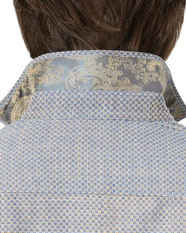 Robert Graham Gandadam Slim Fit Patterned Cotton Woven Shirt