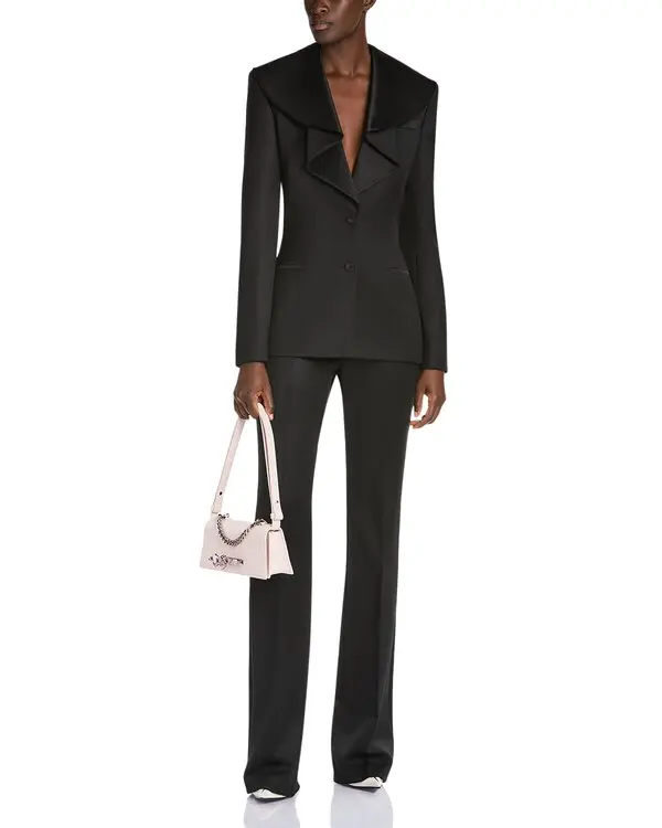 Alexander McQueen Folded Collar Wool Blazer