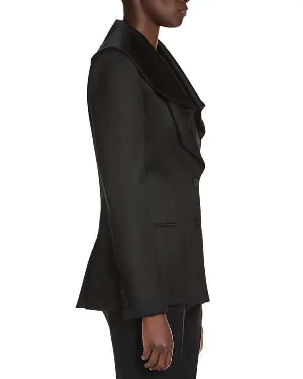 Alexander McQueen Folded Collar Wool Blazer