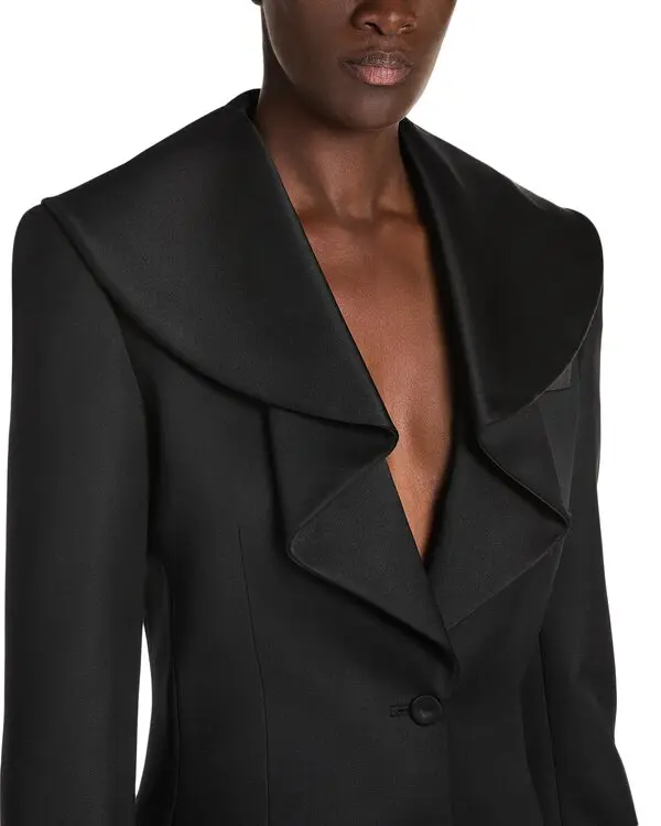 Alexander McQueen Folded Collar Wool Blazer