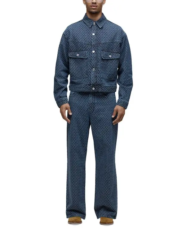 Hudson Jeans Luca Wide Leg Weave Pattern 32 Jeans