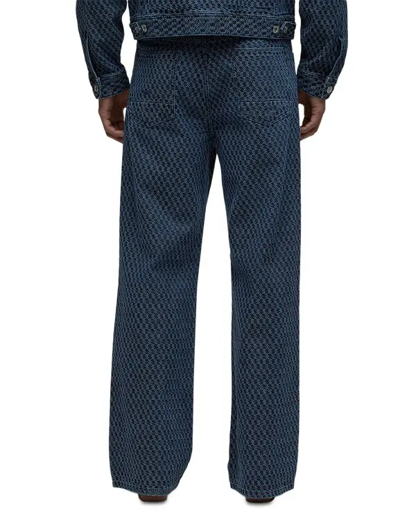 Hudson Jeans Luca Wide Leg Weave Pattern 32 Jeans
