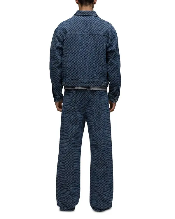 Hudson Jeans Front Yoke Weave Pattern Denim Jacket