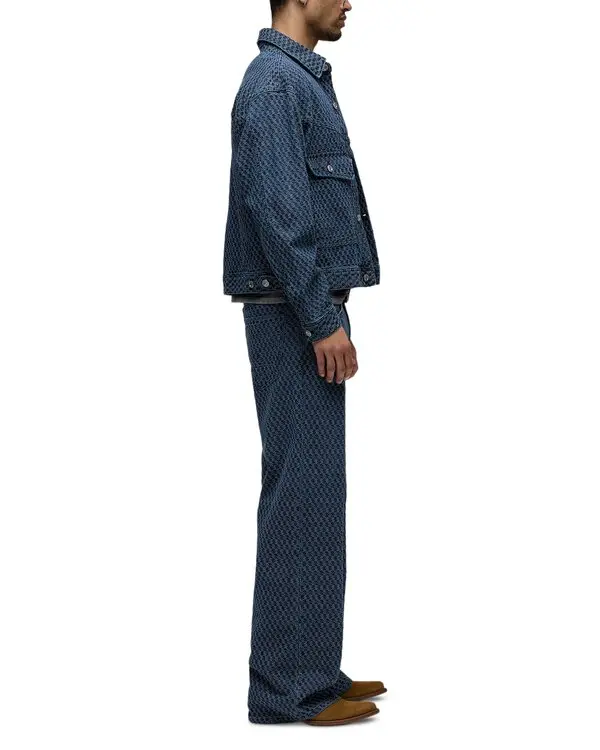 Hudson Jeans Front Yoke Weave Pattern Denim Jacket