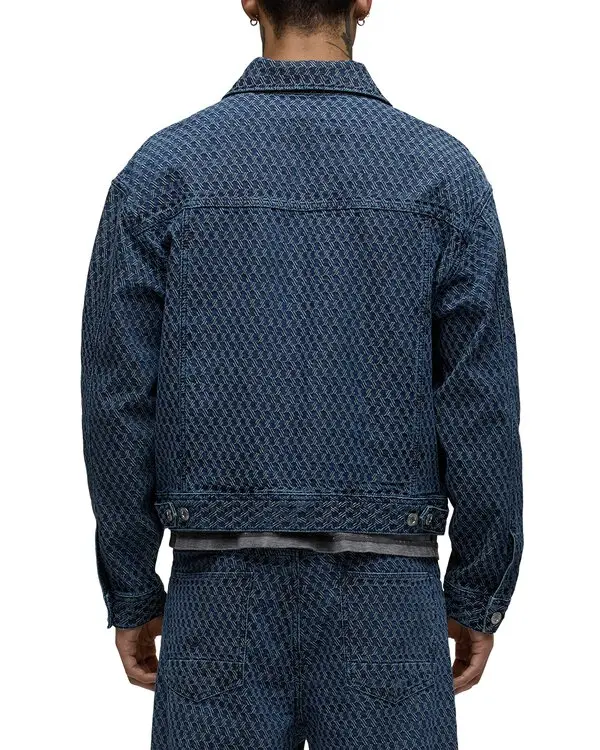 Hudson Jeans Front Yoke Weave Pattern Denim Jacket