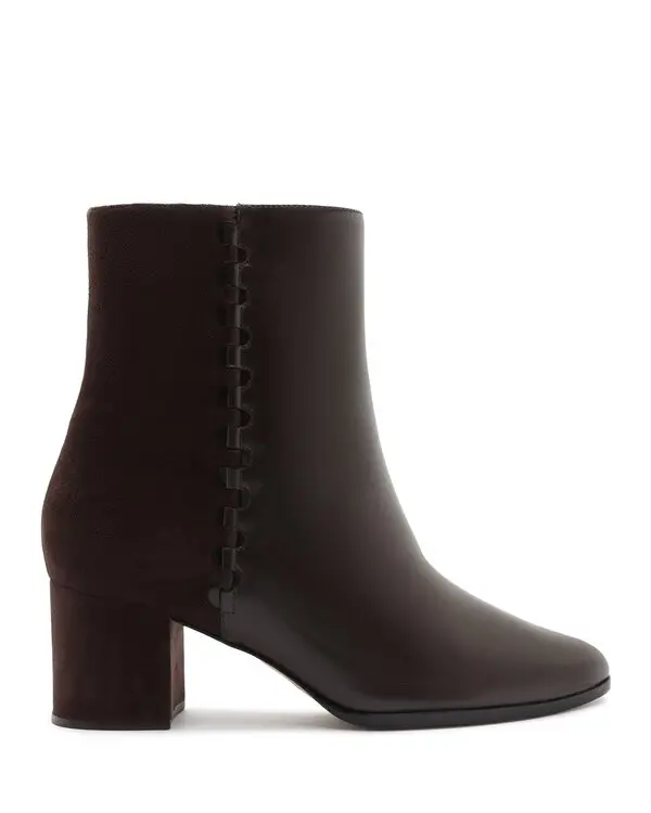 ALEXANDRE BIRMAN Jesse Suede & Leather Ankle Boots - Dark Brown