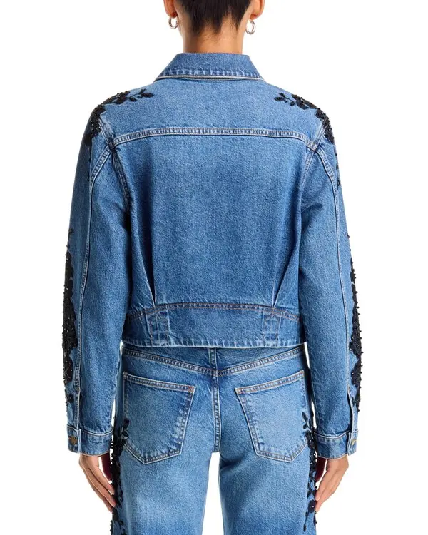 Ramy Brook Beaded Denim Jacket