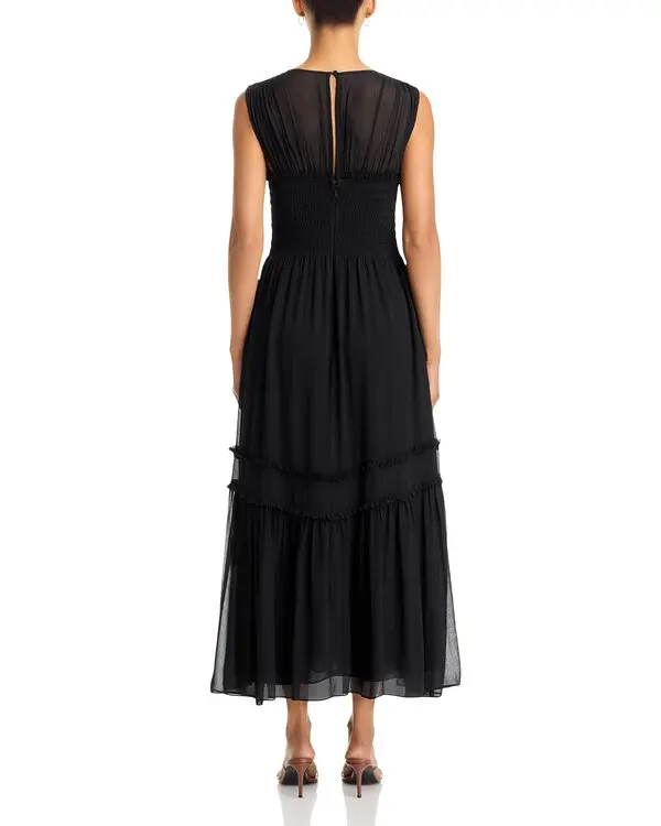 Ramy Brook Annie Smocked Bodice Midi Dress