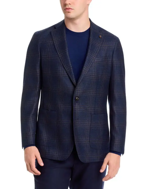 Peter Millar Collins Plaid Wool Blend Tailored Fit Jacket