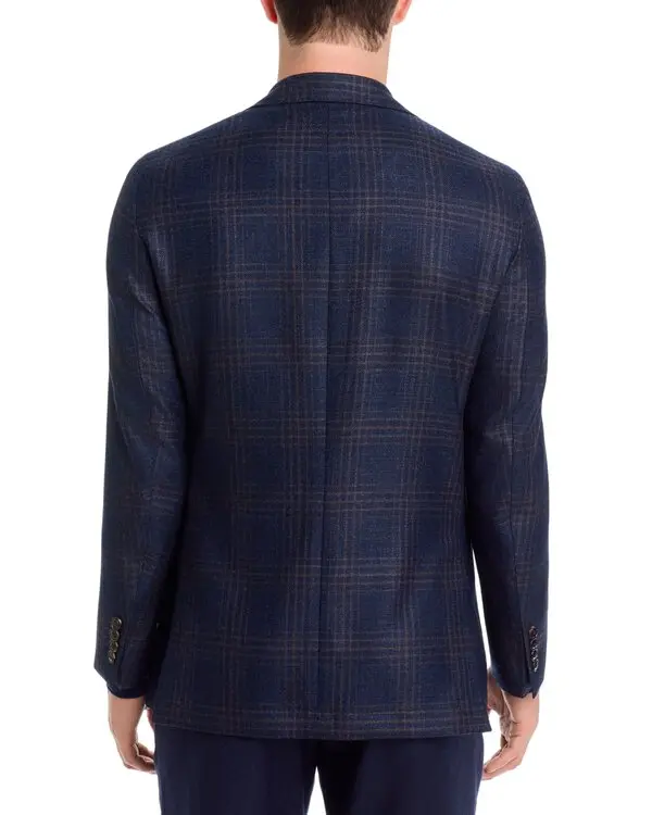 Peter Millar Collins Plaid Wool Blend Tailored Fit Jacket