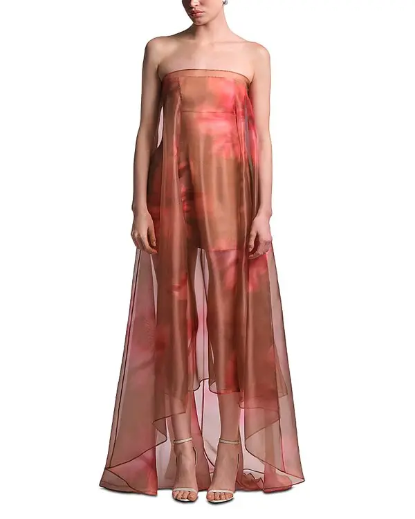 Bcbgmaxazria Annika Strapless High-low Gown