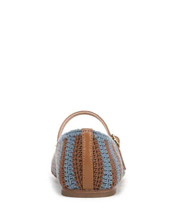Veronica Beard Ellie Crochet Flats - Blue/hazel