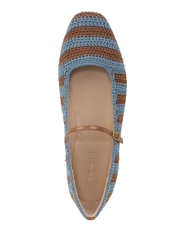 Veronica Beard Ellie Crochet Flats - Blue/hazel