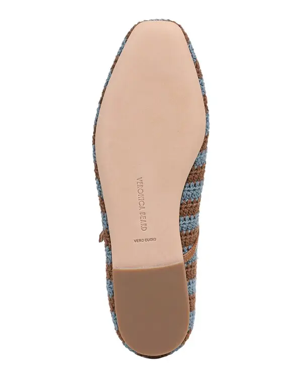 Veronica Beard Ellie Crochet Flats - Blue/hazel