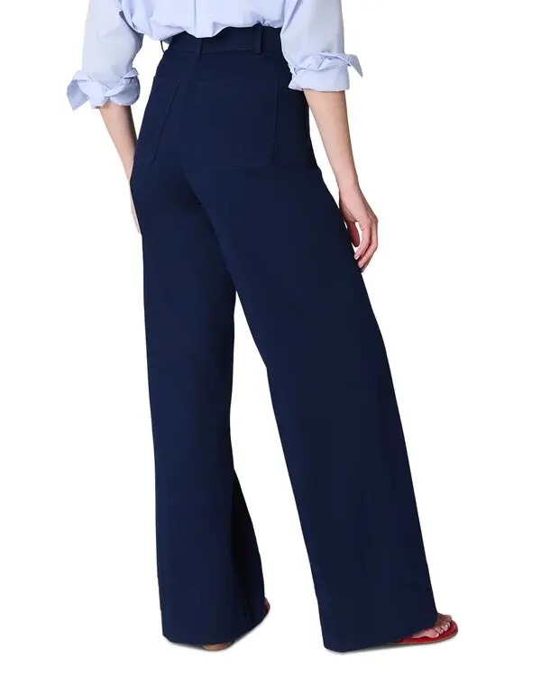 Spanx Stretch Twill Wide Leg Pants - Timeless Navy