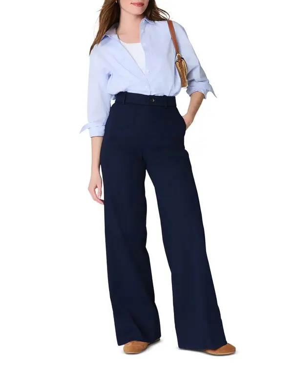 Spanx Stretch Twill Wide Leg Pants - Timeless Navy